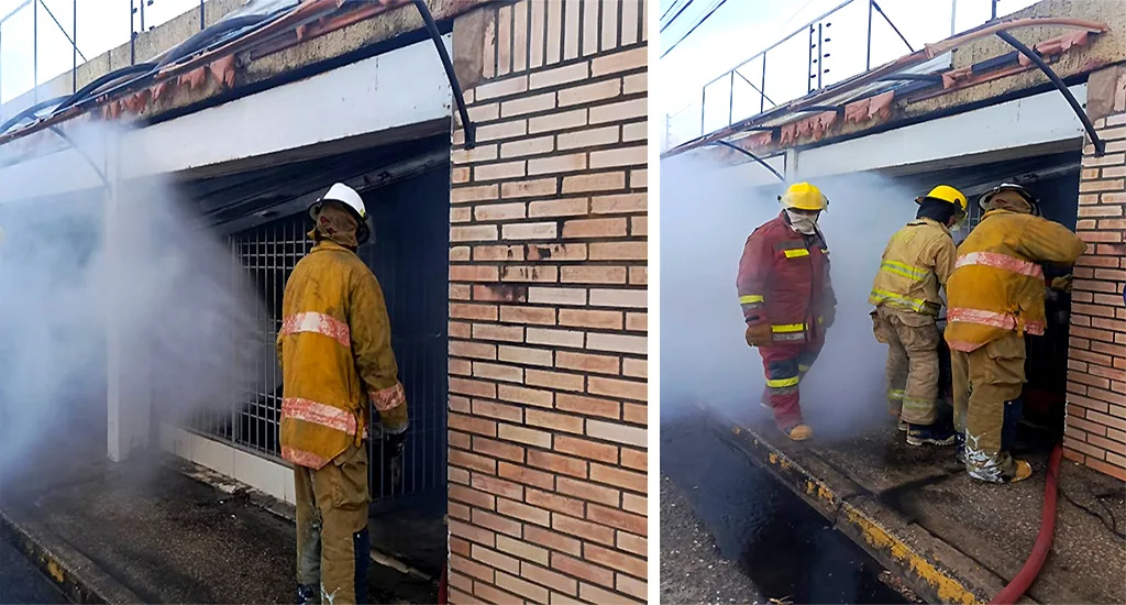 Bomberos de Cabimas sofocan incendio en panadería de la Urbanización Las 50