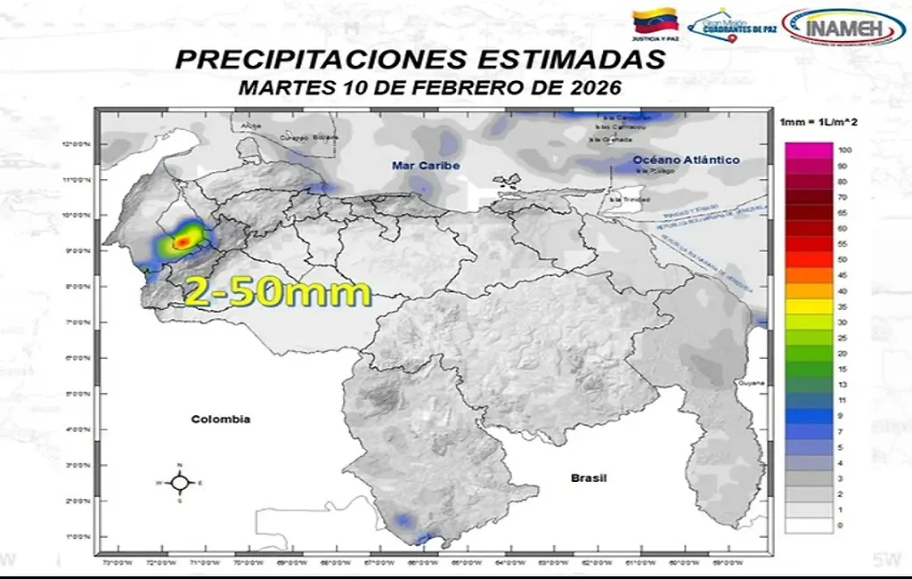 Cielo parcialmente nublado sobre el Zulia, alternando con fuerte sol al ...